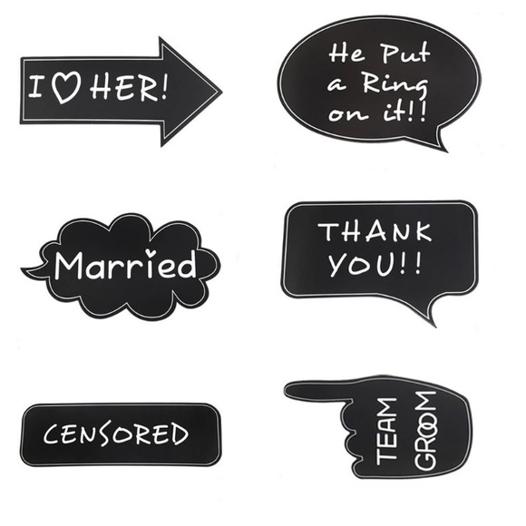 Other | Just Married Wedding Photo Booth Props | Poshmark